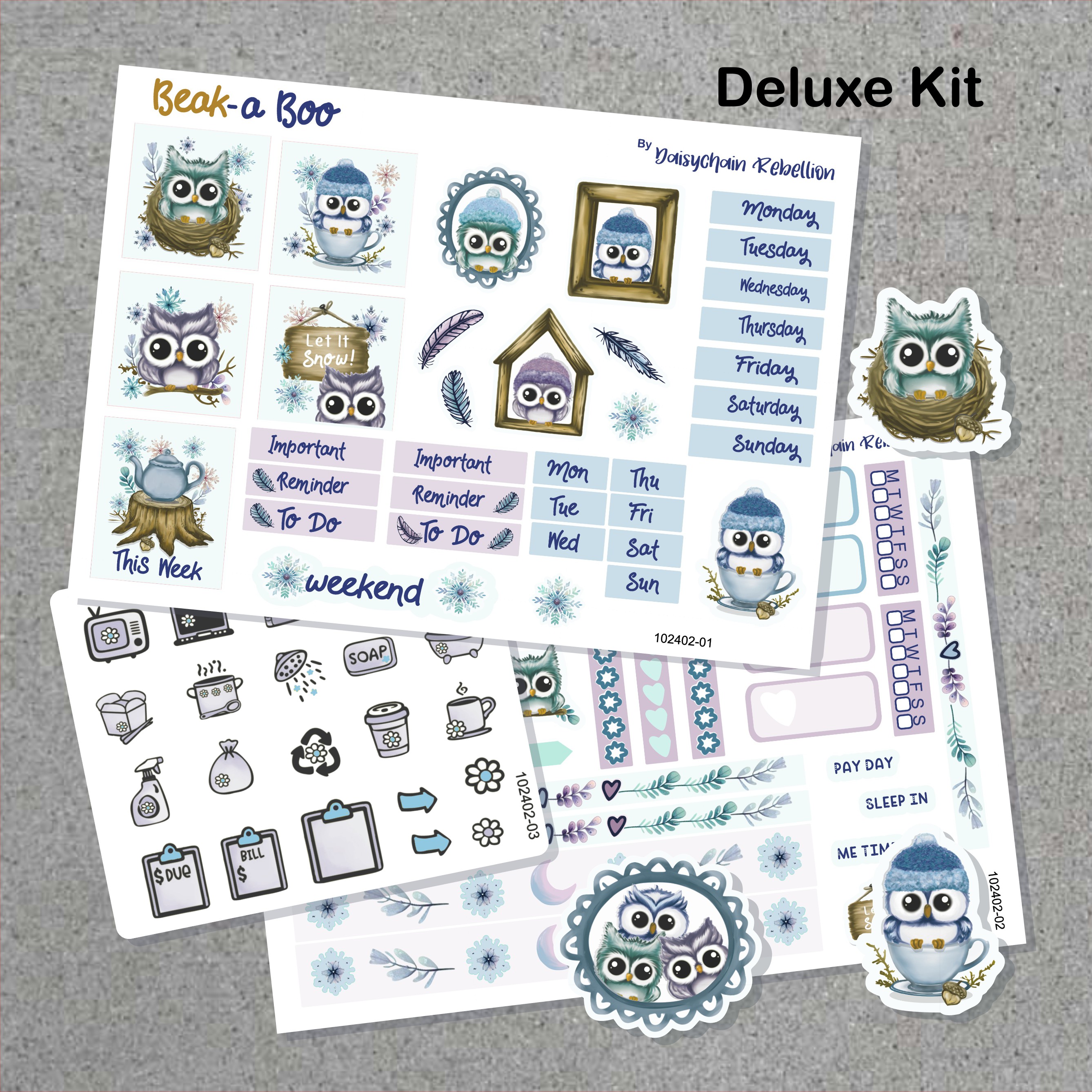 Handmade Supplies :: Papercraft :: Scrapbook & Journaling Supplies :: Beak-A-Boo Deluxe Sticker Kit